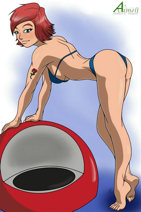 Redhead Pin Up Girl By A Camelt Hentai Foundry