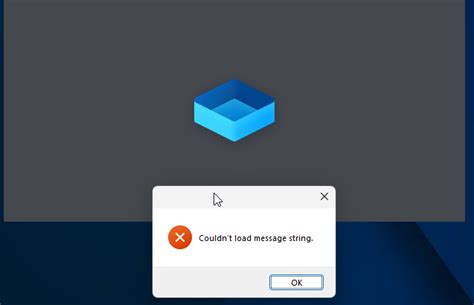 can t open windows sandbox with couldn t load message string on