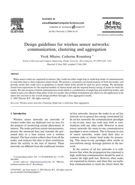 pdf design guidelines for wireless sensor networks cath adhoc