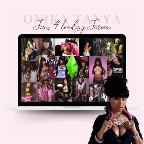 Sims 4 Loading Screen Onika Tanya Nicki Minaj Inspired Customizable UI Design Game Aesthetic