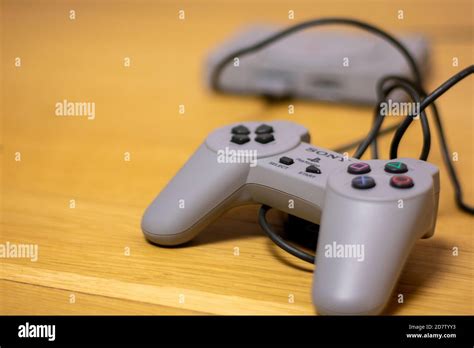The Controller For A Playstation Classic A Recreation Model Of The Originall Playstation On A