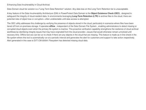 object existence check oec powerprotect data domain data invulnerability architecture dell