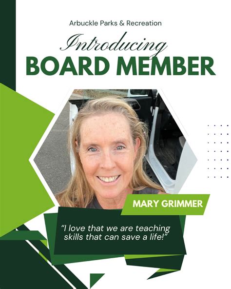 Arbuckle Although Mary Grimmer Is No Longer An Aprd Board Member She