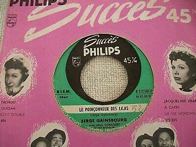 Popsike 45T JUKE BOX SERGE GAINSBOURG POINCONNEUR DES LILAS