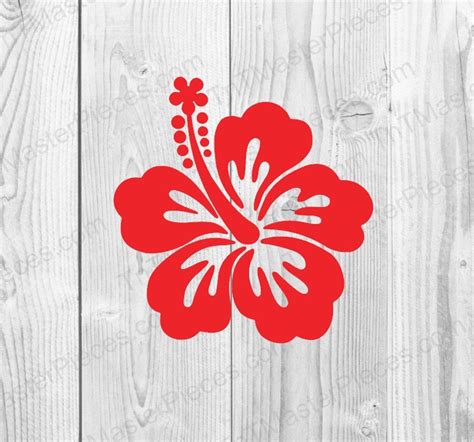 Hawaiian Hibiscus Flower Vinyl Decal Etsy