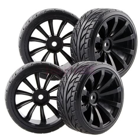Mm Offset RC On Road Car Drift Hard Plastic Tires Tyres Mm Wheel Rim Fit HSP
