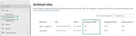 Archive Sharepoint Online Sites Using M365 Archive Feature Denis