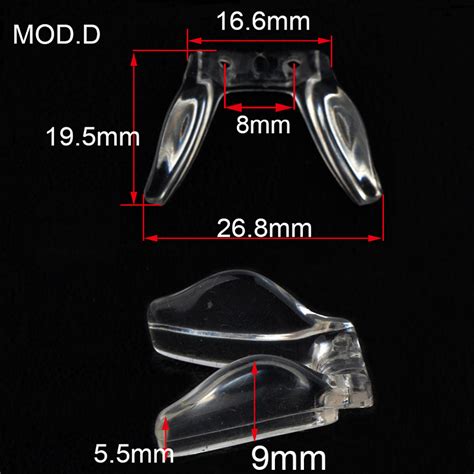 10pcs Bridge Conjoined Pvc Plastic Nose Pads Eyegl Vicedeal