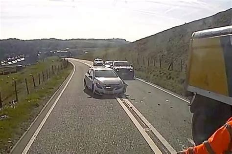 Shocking Dashcam Video Shows Driver Smashing Into Lorry After