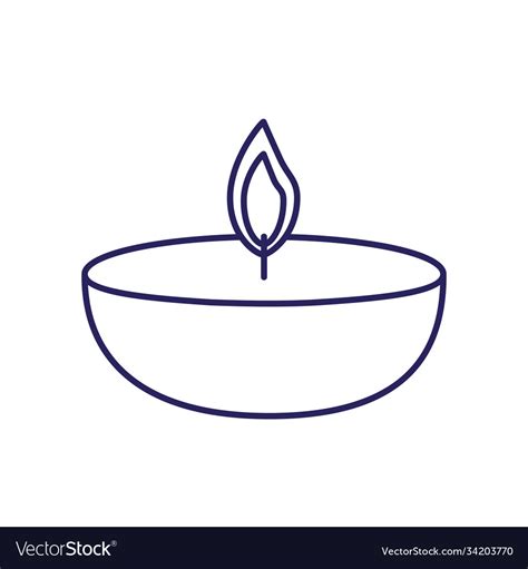 Candle Line Style Icon Design Royalty Free Vector Image