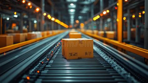 Advanced Logistics Hub Featuring Automated Conveyor System For