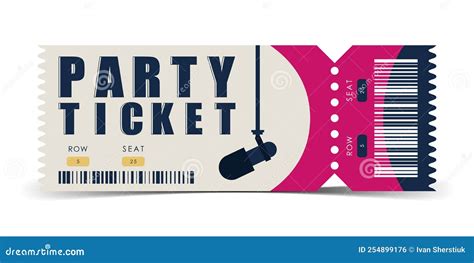 Sample Ticket To Enter The Party Modern Elegant Ticket Card