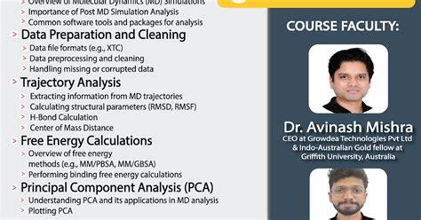 10 Days International Bioinformatics Workshop On Molecular Dynamics Simulation Analysis