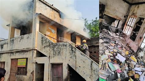Fire Broke Out Due To Short Circuit In Transport Company In Varanasi
