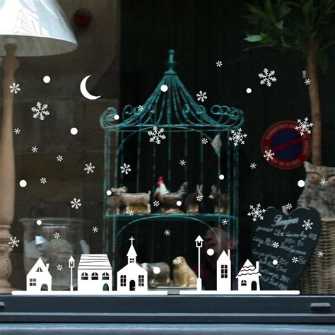Christmas Window Stickers Christmas Snow Xmas Snow Vicedeal