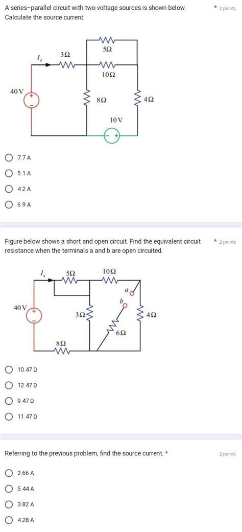 Solved A Series Parallel Circuit With Two Voltage Sources Is Chegg