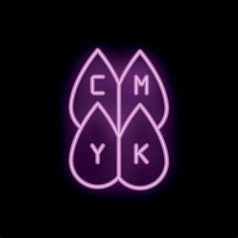 Neon Cmyk Color Model Icon Representing Four Ink Colors 52839998 Vector Art At Vecteezy