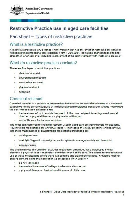 Types Of Restrictive Practices Clare Cameron