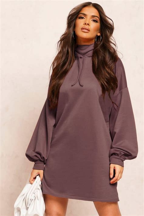 Recycled Sweat Oversized Hoodie Dress Oversized Hoodie Dress Sweat