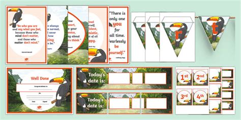 Tropical Toucan Display Pack Teacher Made Twinkl
