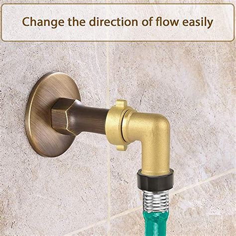 Garden Hose Elbow Connector 90 Degree Hose Extender Brass Elbow Water