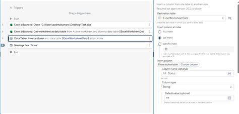 Unable To Insert Column In Data Table Community