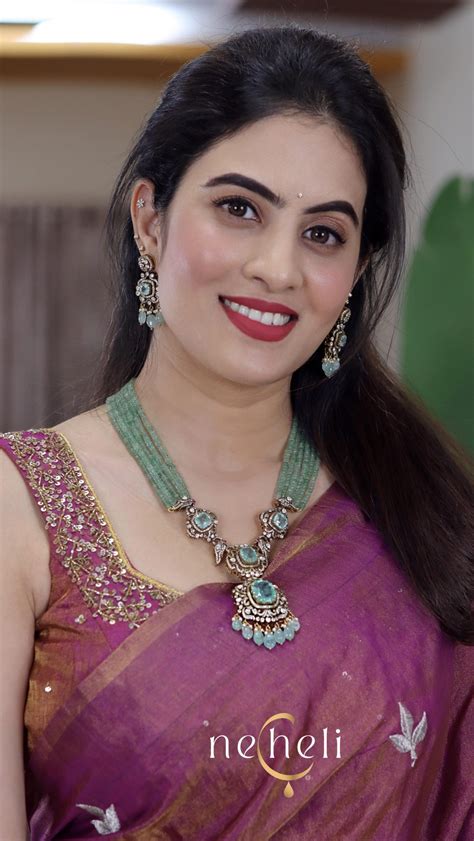 Antique Lakshmi Pendant Peacock Necklace From Pavithra Jewels South
