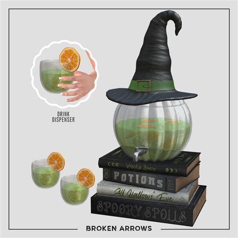 Second Life Marketplace Broken Arrows Witches Brew Green