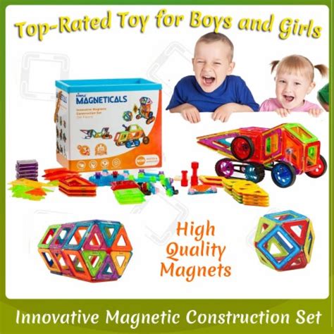Magneticals Magnet Toys Tile Set 98 Piece Set Stack Create And Learn