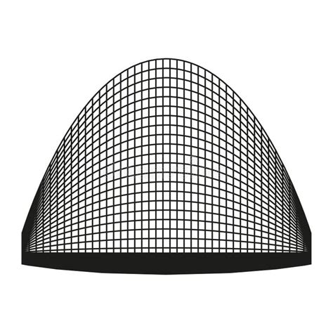 Dome Grid Structure Geometric Mesh Pattern Futuristic Building Vector Abstract Wireframe