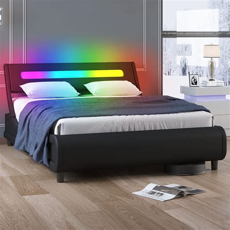 ZAFLY Base de cama de plataforma moderna King marco de cama tamaño King