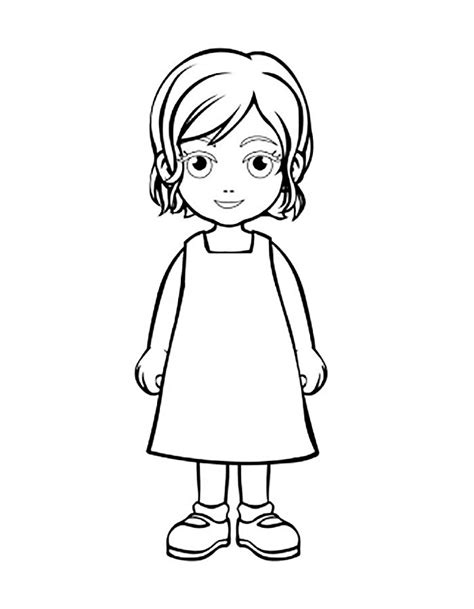 Розмальовка дівчинка