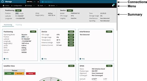 Status And Configuration Window Status And Configuration Window