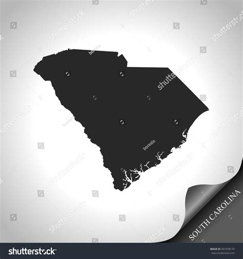 1066 North Carolina And South Carolina Outline Map Images Stock