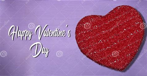 Glitter Red Heart Box Isolated On Purple Background Stock Image