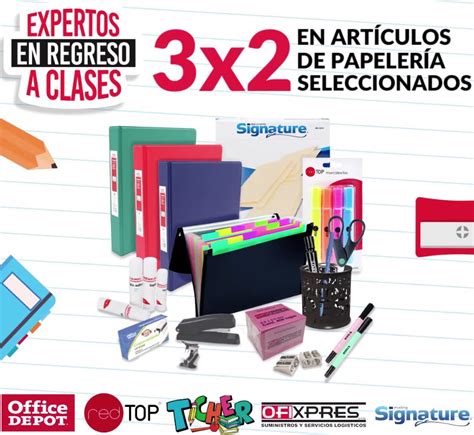 x en artículos de papelería en Office Depot del al de septiembre
