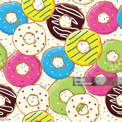 제빵 및 제과 제품 완벽 한 패턴 벡터 일러스트 레이 션에 대 한 인쇄 낙서 드로잉에 대한 스톡 벡터 아트 및 기타 이미지 낙서 드로잉 배고픈 건강에 좋지 않은 음식
