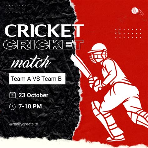 Cricket Match Template Postermywall