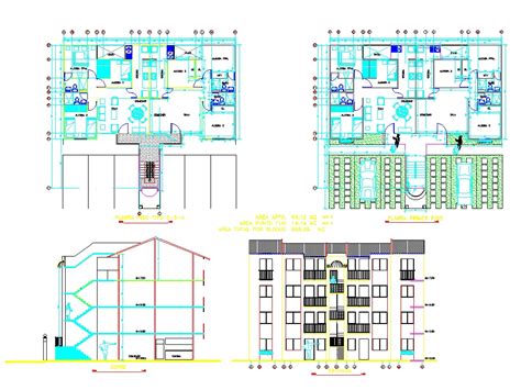 Prédio residencial em AutoCAD Baixar CAD 284 37 KB Bibliocad