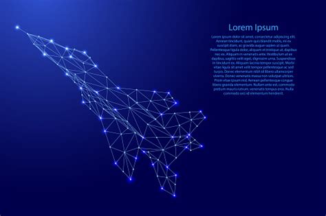 전투기 비행기 이륙 미래다각형 폴리 고형의 파란색 선과 배너 포스터 인사말 카드에 대한 빛나는 별에서 이륙 벡터 그림입니다 비행기에 대한 스톡 벡터 아트 및 기타 이미지