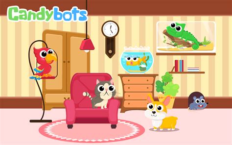 Aplicación Candybots Animals Sounds And Name 🐱 En Amazon Appstore