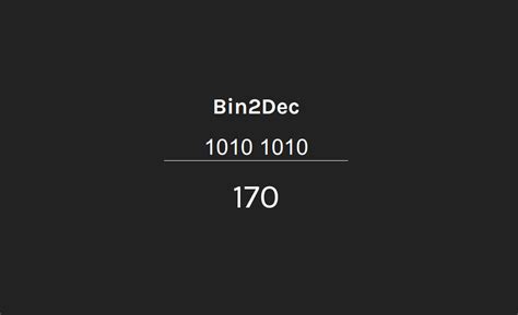 Binary To Decimal Converted Bin Dec