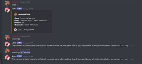 Bug Warnings Not Displaying Active Warnings · Issue 2209 · Skyra