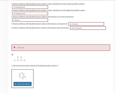 Name And Draw Structural Formulas For All Alkenes