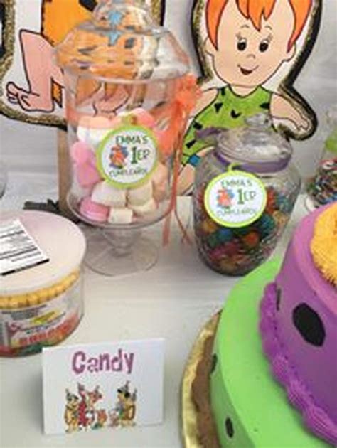 Pebbles Flintstone Birthday Party Ideas Photo 17 Of 17 Catch My Party