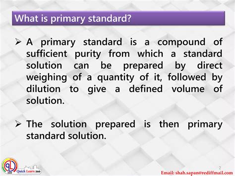 Primary And Secondary Standard Pdf