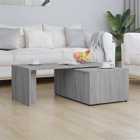 TIP Tables Table basse Sonoma gris 150x50x35 cm Bois d ingénierie