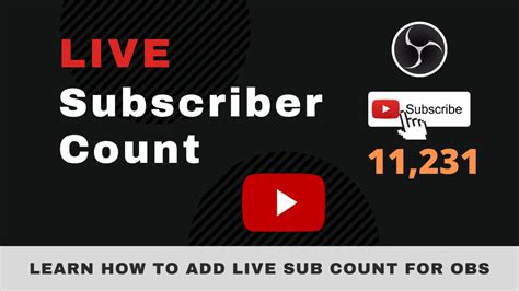 how to make live youtube subscriber count on obs live streaming cool stuff blog unorthodox