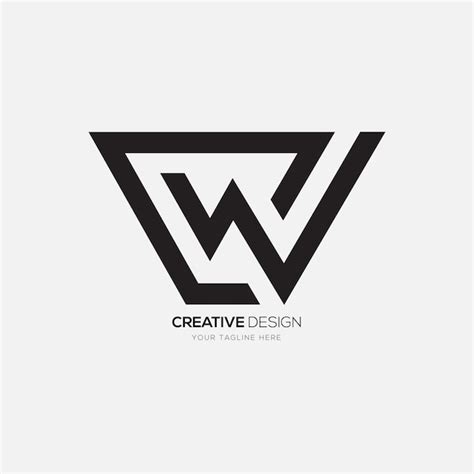 Premium Vector Letter Cw Or Wc Initial Shapes Alphabet Modern Monogram Logo