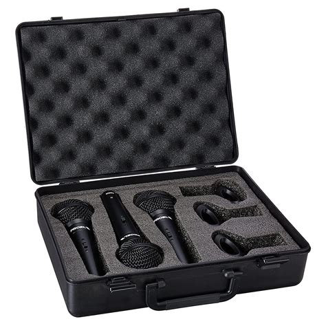 Set 3 Microfonos Dinamicos Eikon Dm800 Cswitch 01 Power Led Chile Spa